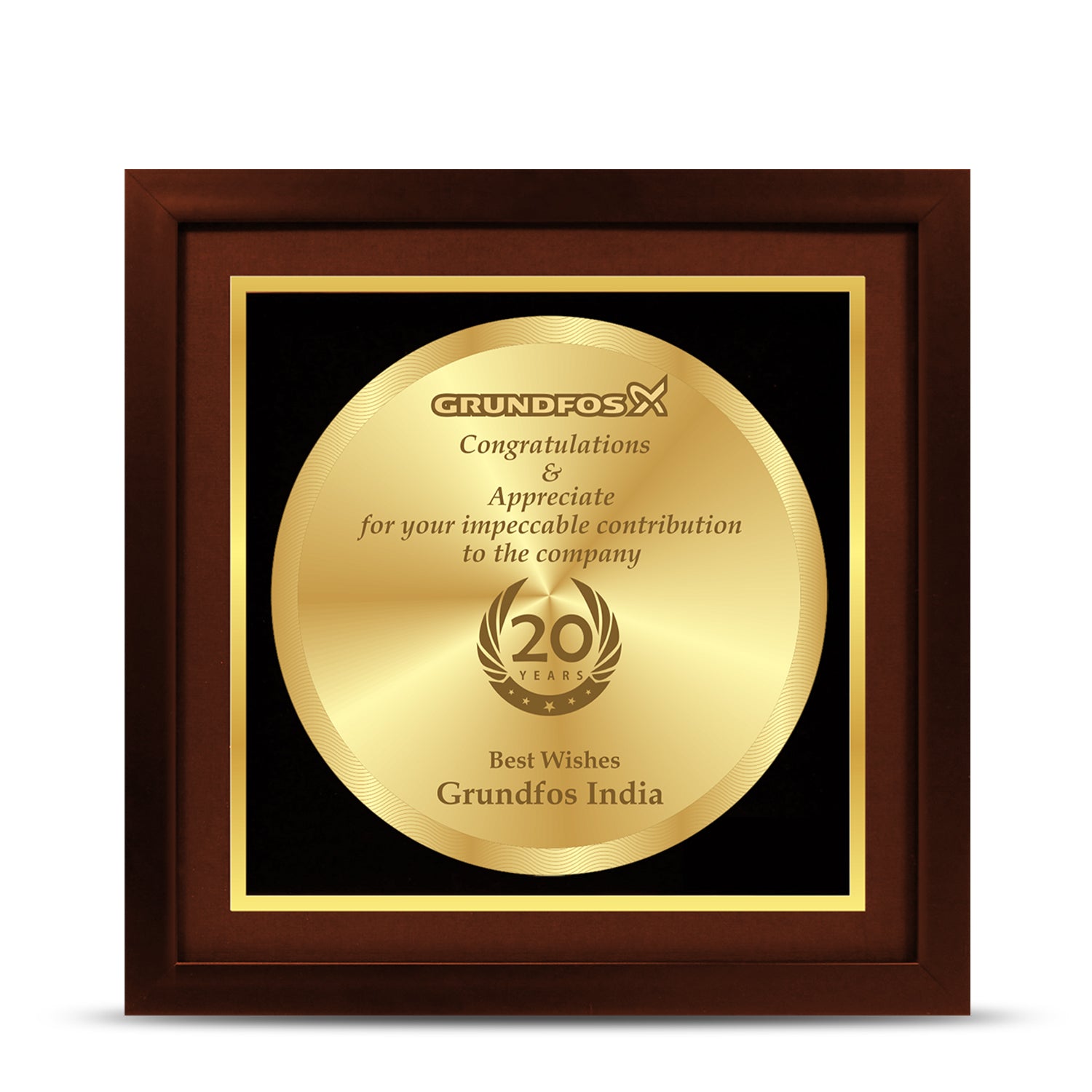 Customized 3D Memento With Matter Printed on 24K Gold Plated Foil For