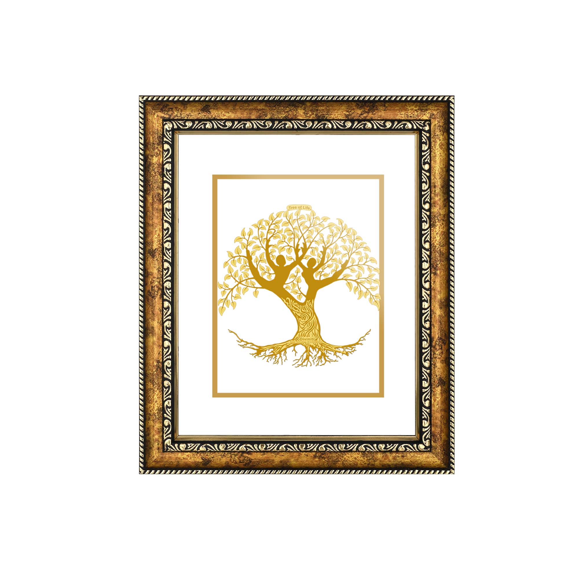 Diviniti 24K Gold Plated Foil Tree of Life Wall Hanging for Home| Phot ...
