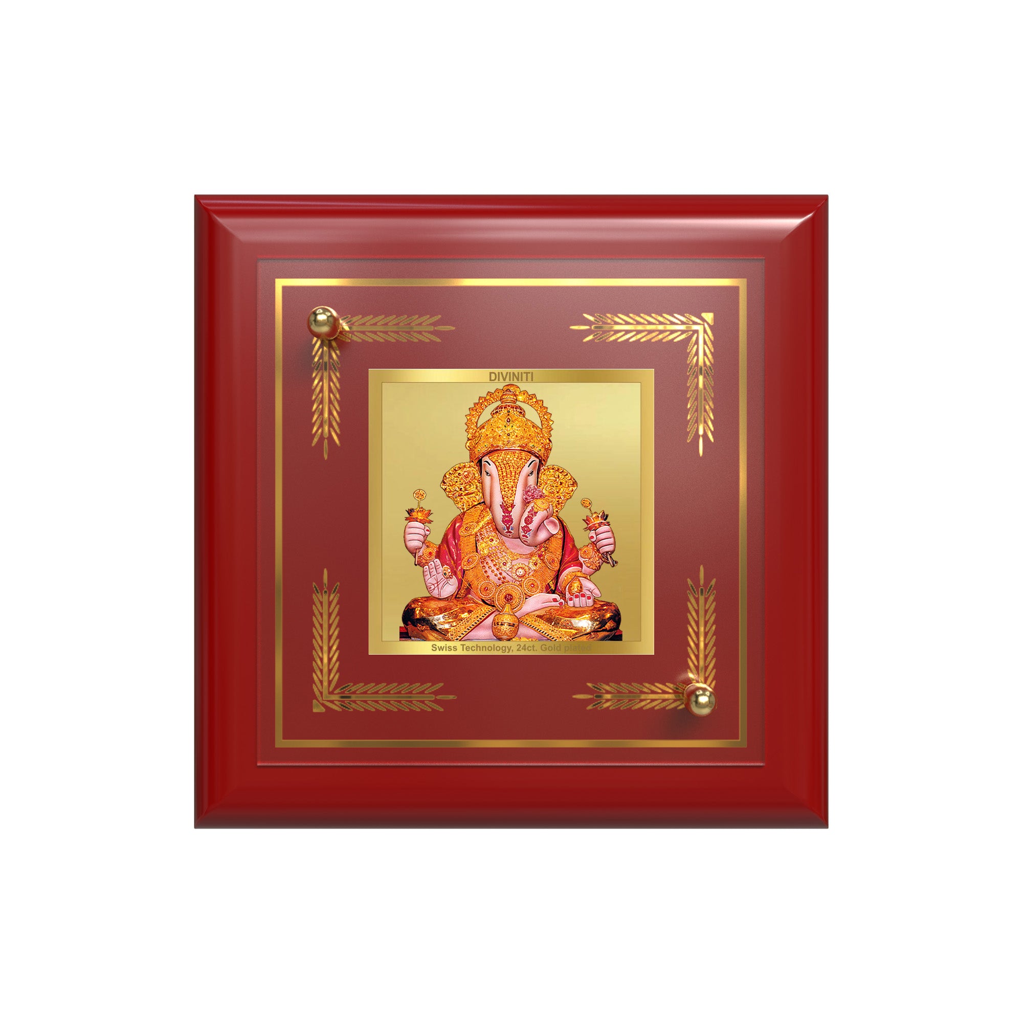 Dagdu Ganesh | Shri Dagdusheth Halwai Ganpati Tabletop Frame in 24K Go ...