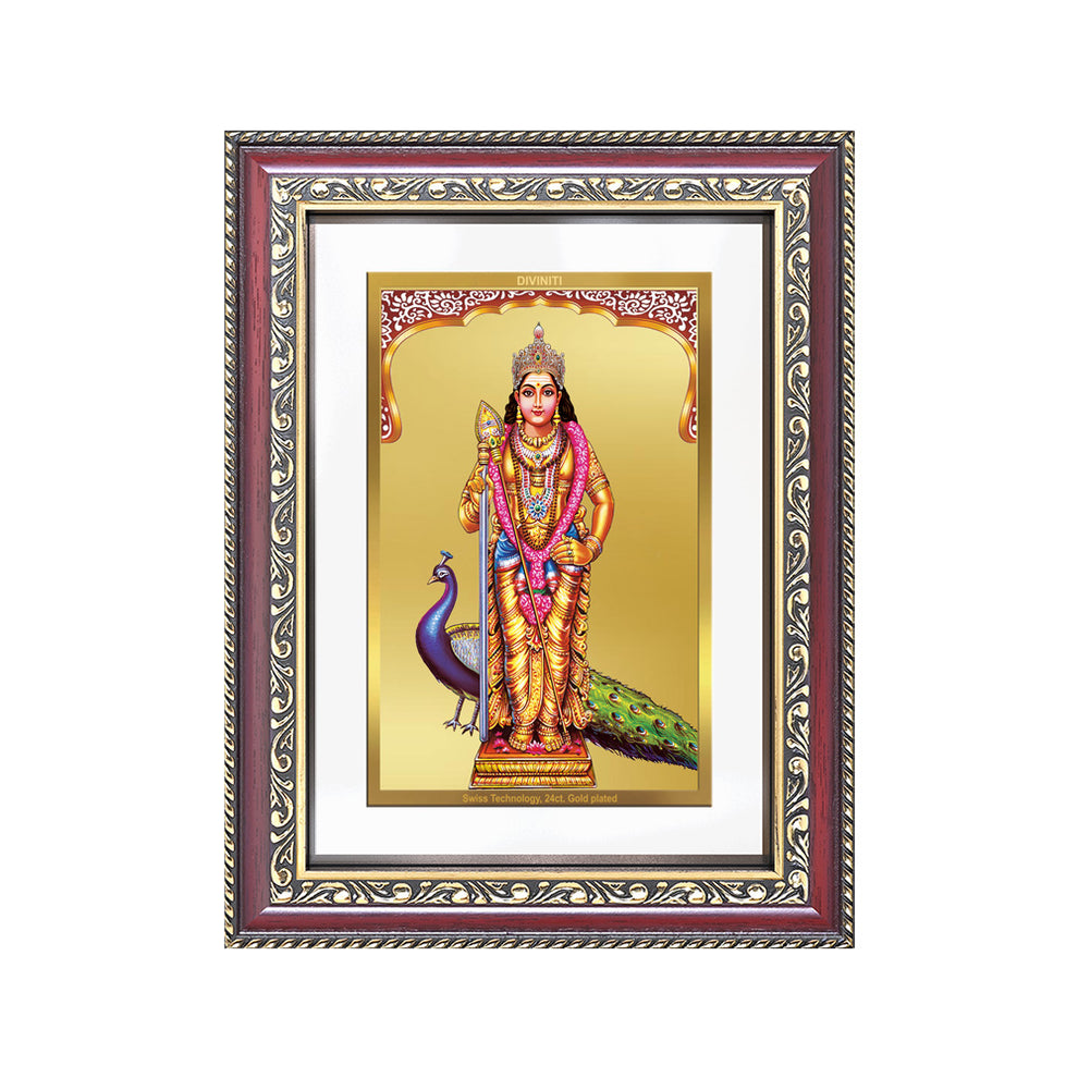 Diviniti 24K Gold Plated Murugan (Classic) Divine Wall Frame for Home ...