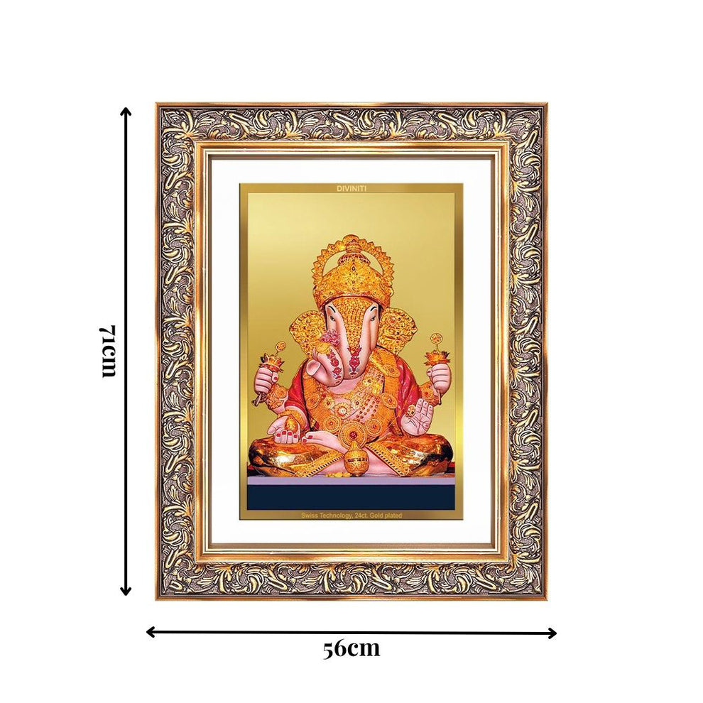 Diviniti 24K Gold Plated Dagadu Ganesha (Classic) Divine Wall Frame fo ...
