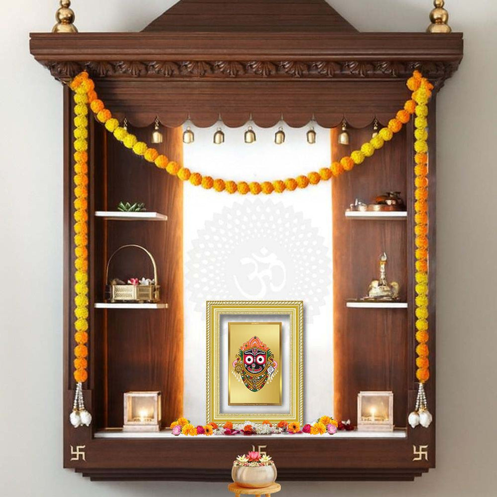 Diviniti 24K Gold Plated Jagannath (Classic) Divine Wall Frame for Hom ...