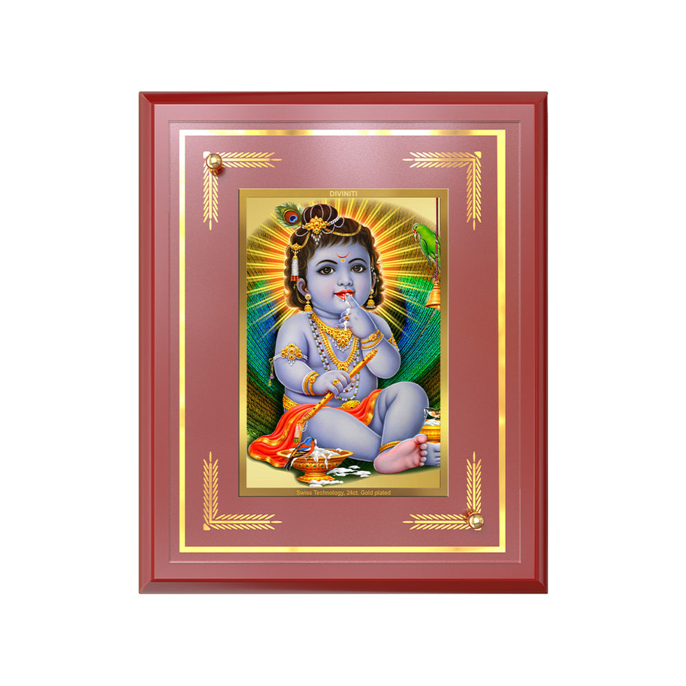 Baby Krishna Tabletop Photo Frame in 24K Gold Plated Foil – DIVINITI ...