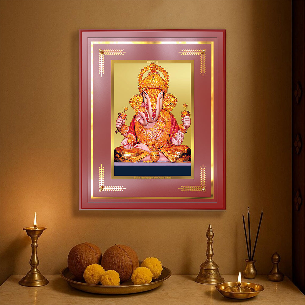 Dagdu Ganesh | Shri Dagdusheth Halwai Ganpati Wall & Tabletop Frame in ...