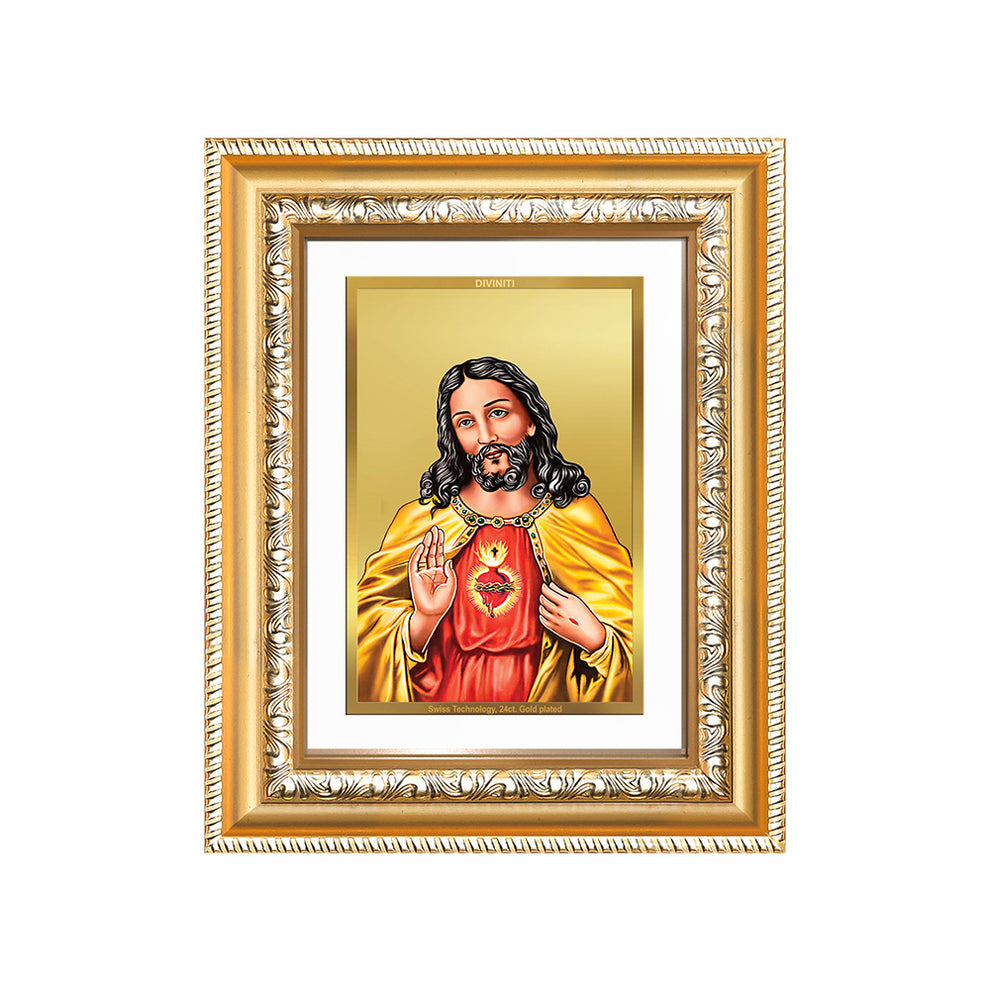 Jesus Christ Tabletop Photo Frame in 24K Gold Plated Foil – DIVINITI ...