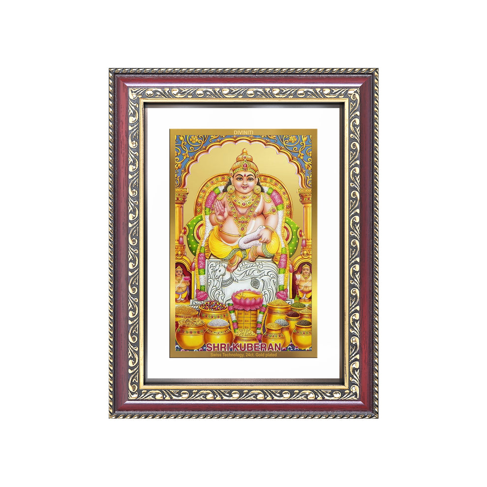 Lord Kuber | God of Wealth Wall and Tabletop Photo Frame in 24K Gold P ...