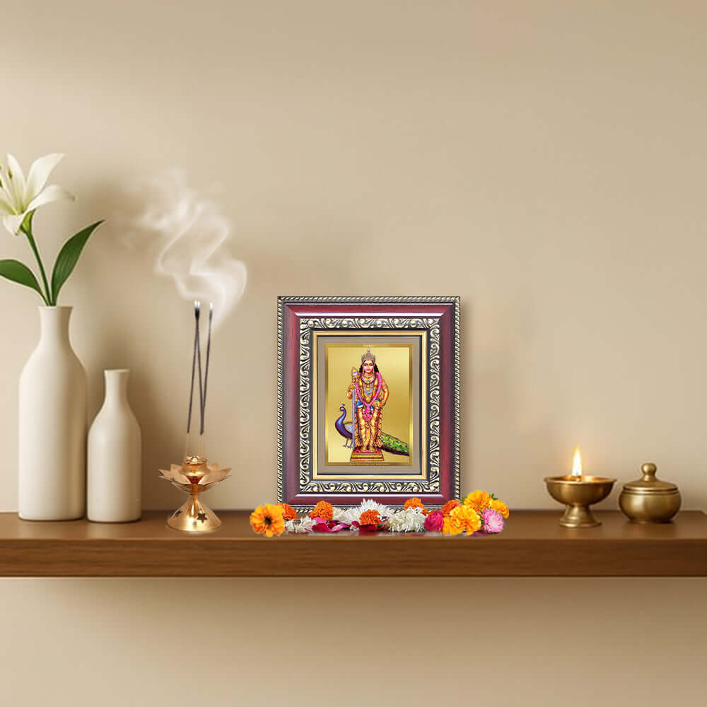 Lord Murugan Subramanya Devotional Wall & Tabletop Frame for Home & Te ...