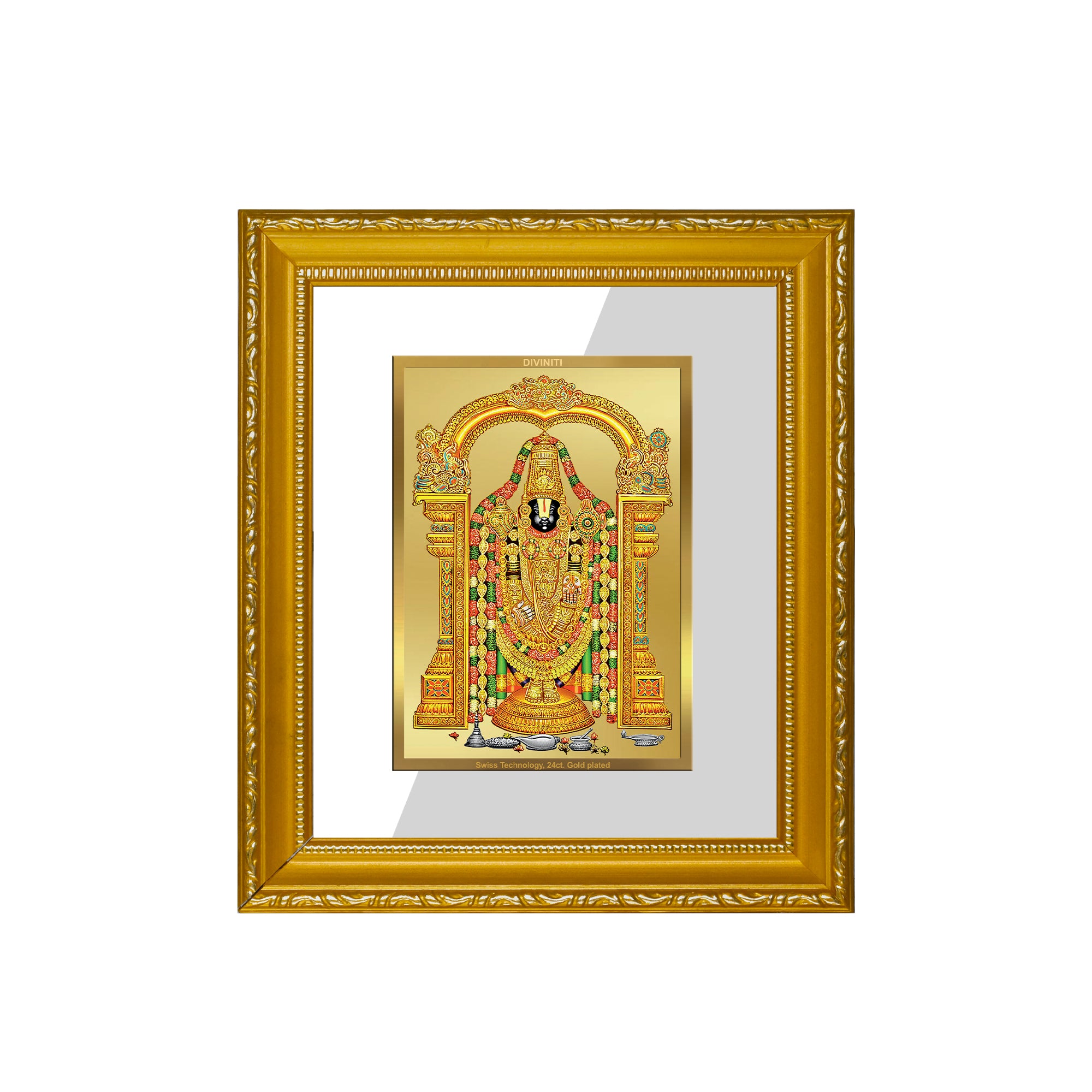 DIVINITI Triveni Balaji Gold Plated Wall Photo Frame | DG Frame 101 Wa