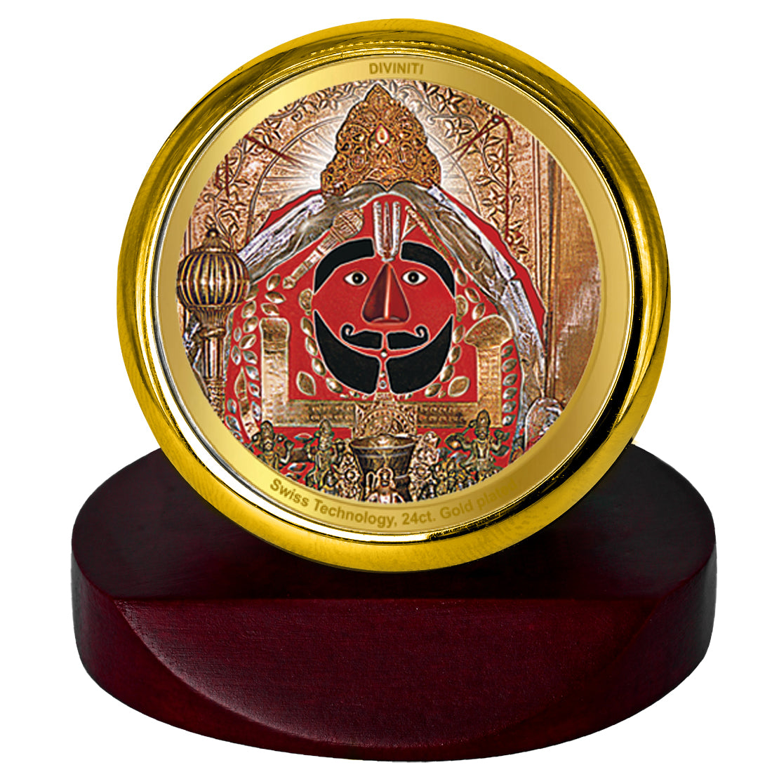 Diviniti 24K Gold Plated Salasar Balaji Frame For Car Dashboard, Home
