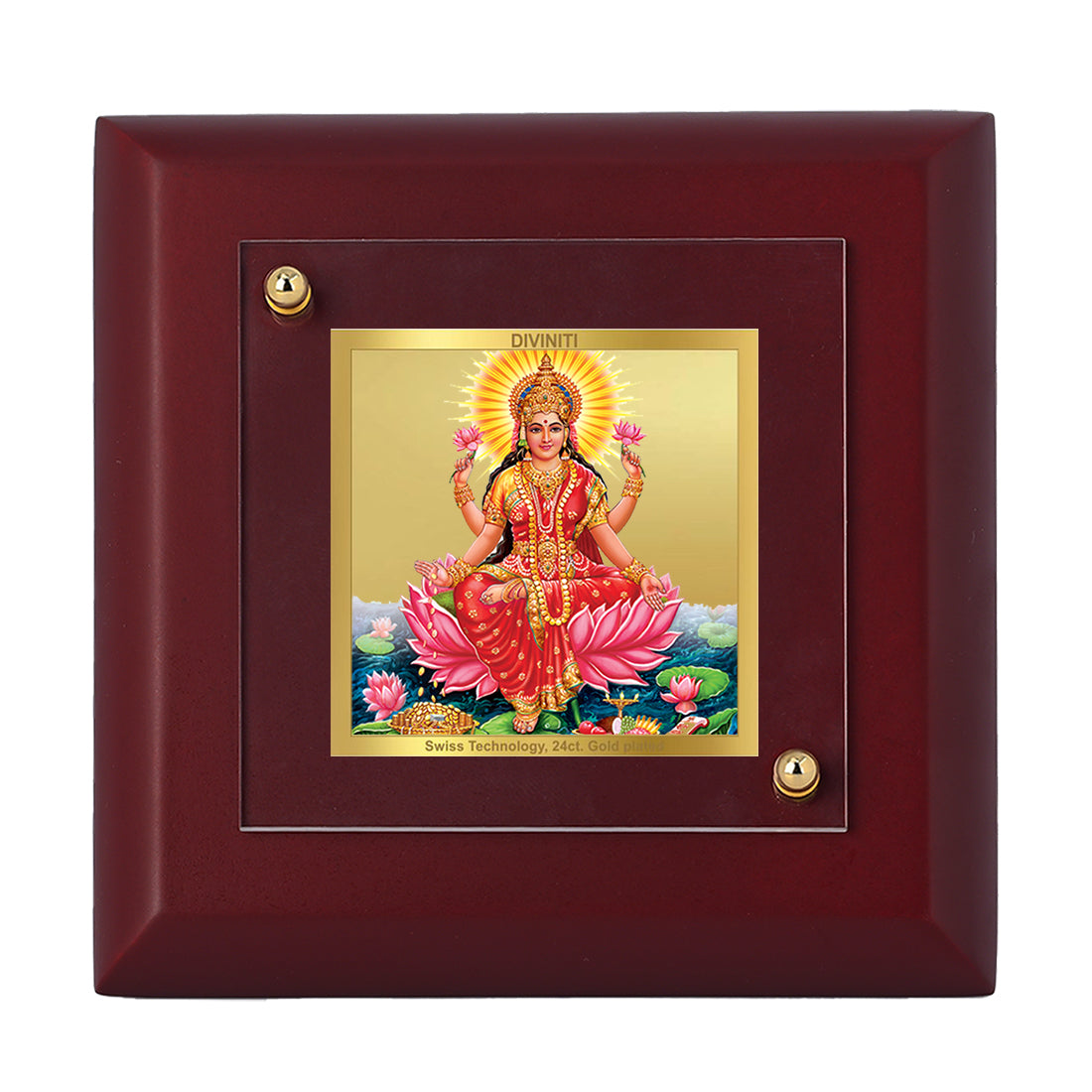 Diviniti 24K (24 Carat) Gold Plated Goddess Lakshmi Photo Frame For Te
