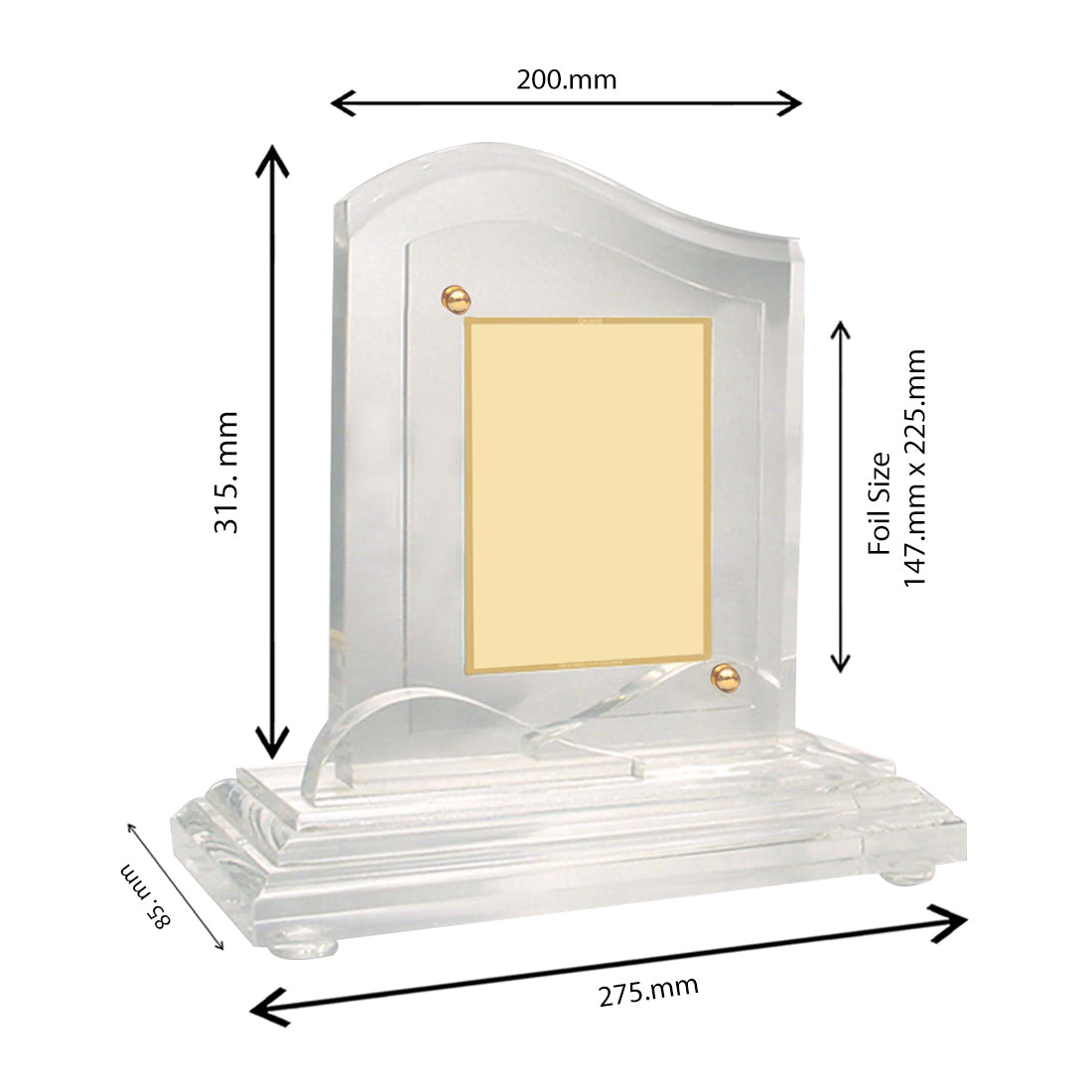 Buy Size 3 Acrylic Trophy Awards for celebrations,ceremony | Diviniti